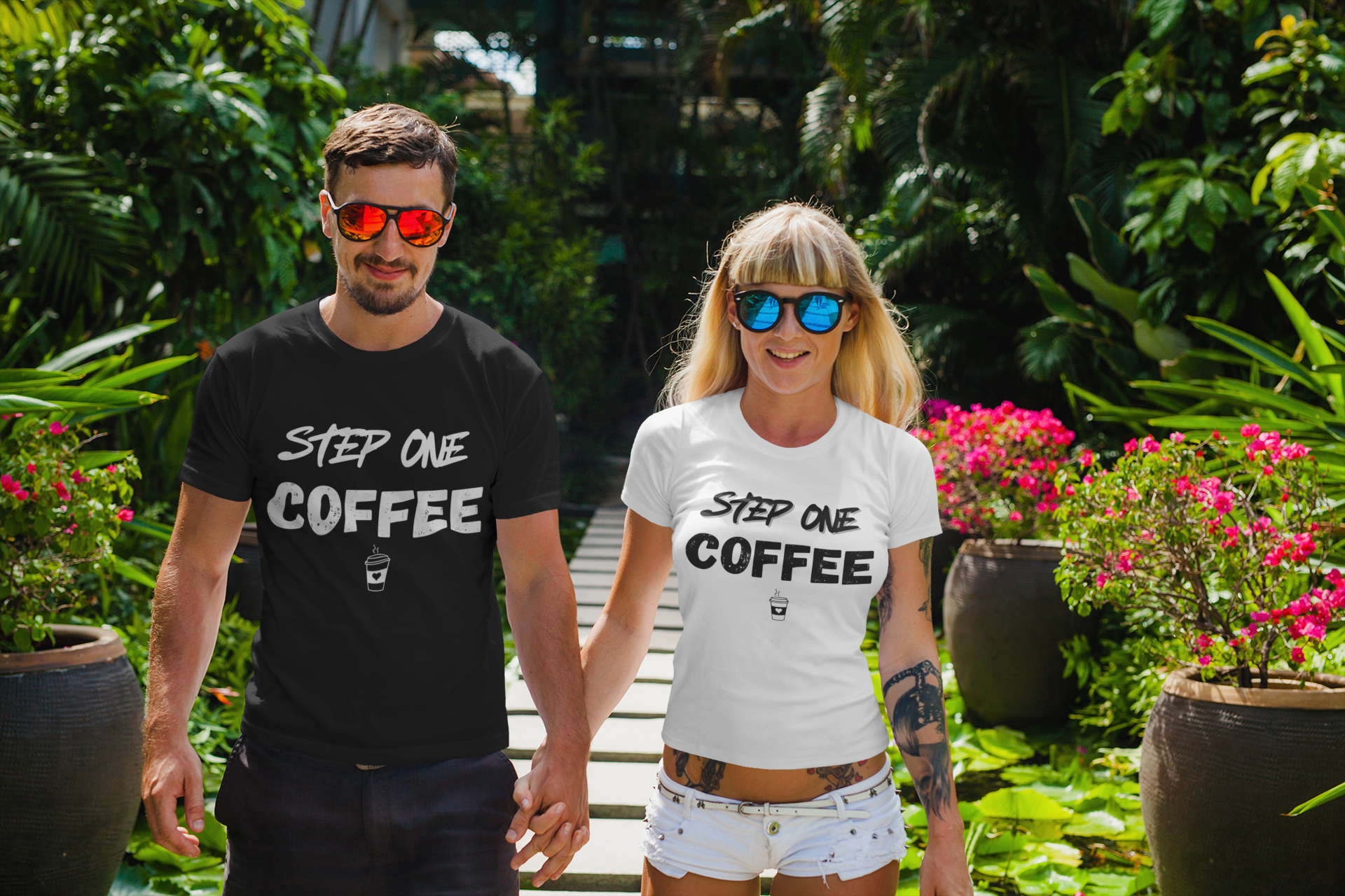 "Step One. COFFEE." - T-Shirt (DT) – Random Goodness